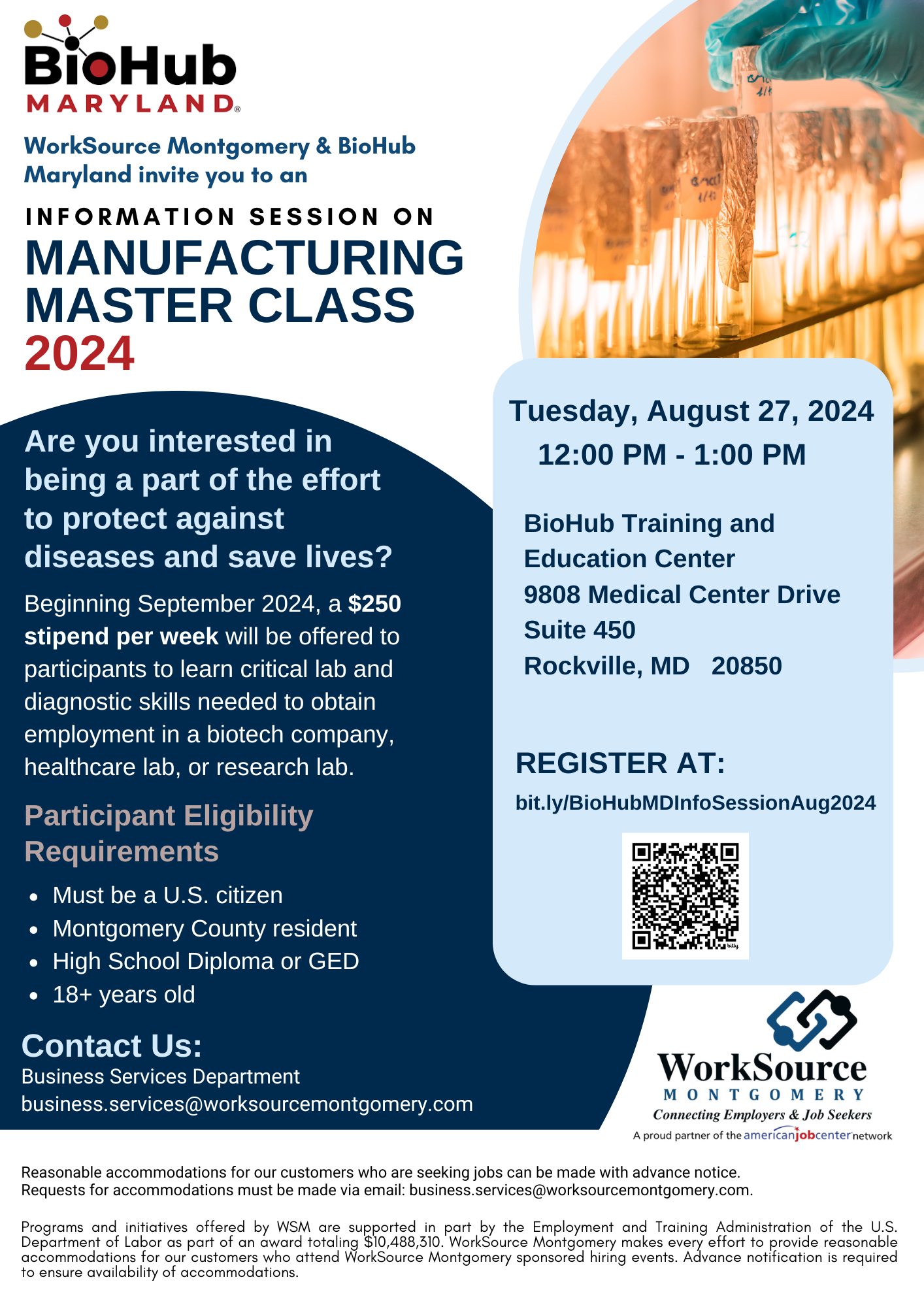 BioHub Maryland Manufacturing Master Class Info Session 2024 ...