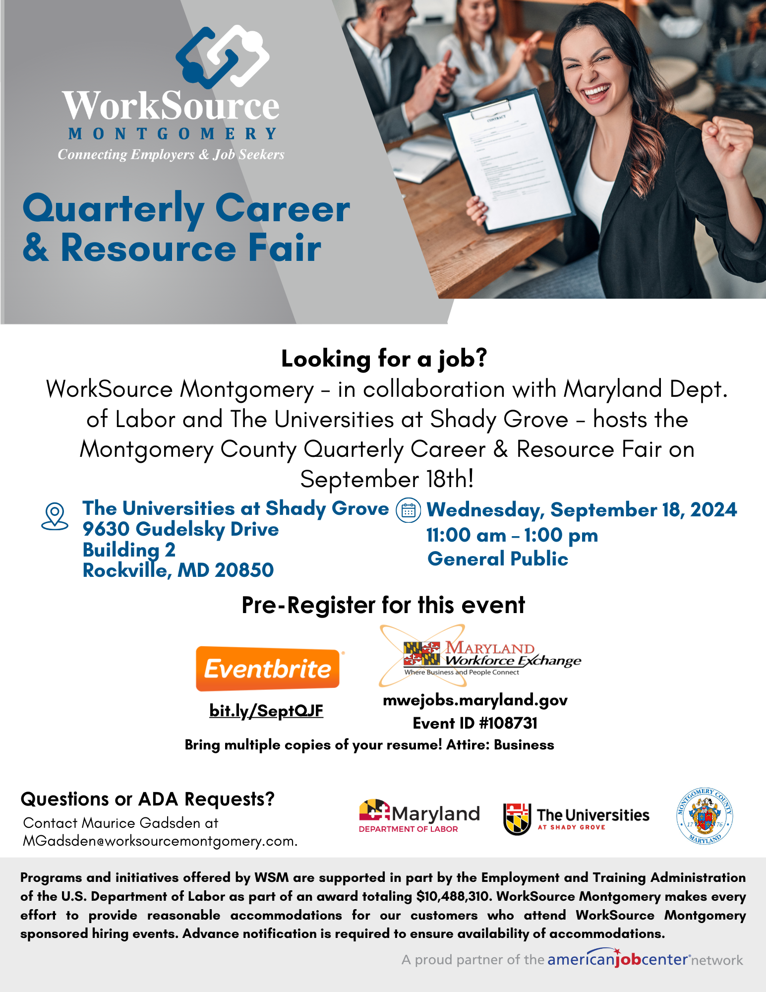 Montgomery County Quarterly Career & Resource Fair | WorkSource Montgomery