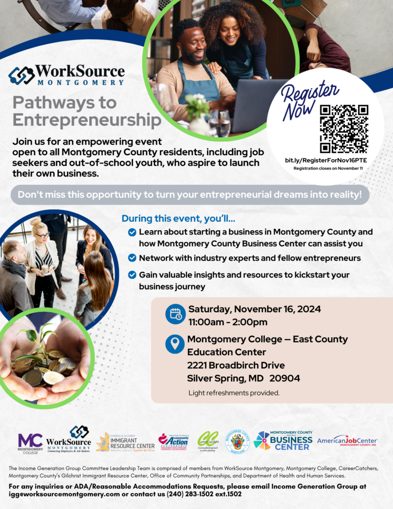 Pathways to Entrepreneurship | WorkSource Montgomery
