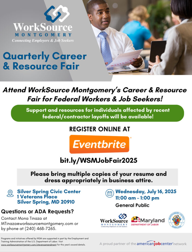 Montgomery County Quarterly Career & Resource Fair | WorkSource Montgomery